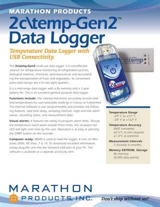 Temperature Data Logger With USB Connectivity PDF