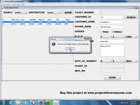 Major Project Airline Reservation System Project In Java With Mysql Jdbc And Swing Youtube