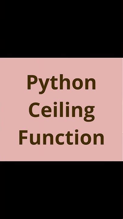 ceil function in python pythontutorial python shortvideo youtube