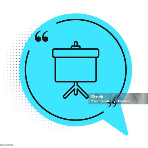 그래프 일정 차트 다이어그램 인포그래픽 흰색 배경에서 격리된 원형 그래프 아이콘이 있는 블랙 라인 프레젠테이션 보드입니다 파란색