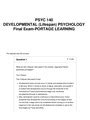 PSYC 140 Final Exam Version 2 Newest 2023 2024 Portage Learning QUESTIONS ANSWERS