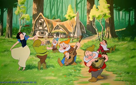 Snow White And The Seven Dwarfs Hd Cartoon Wallpaper Classic Movie