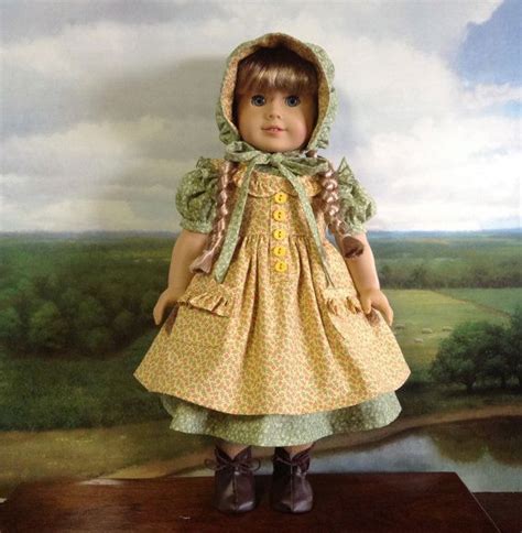 American Girl Prairie Dress With Bonnet