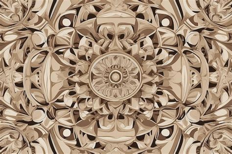 Premium AI Image Object Symmetry Pattern Beige Brightly