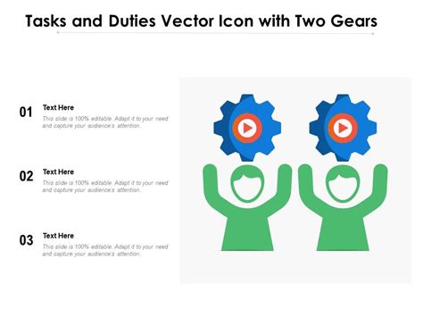 Tasks And Duties Vector Icon With Two Gears Ppt PowerPoint Presentation Pictures Slide Portrait PDF
