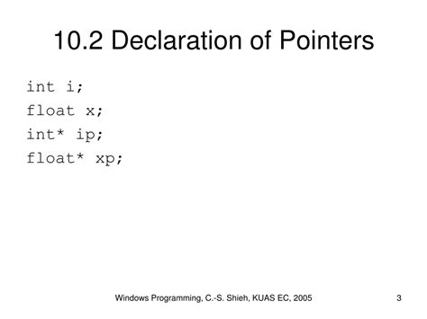 Ppt Pointers And Strings In Windows Programming Powerpoint