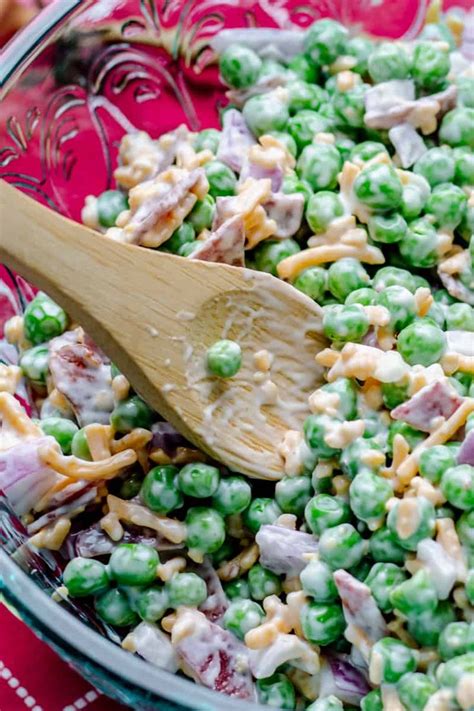 Quick And Easy Bacon Pea Salad Snug And Cozy Life Recipe Pea Salad