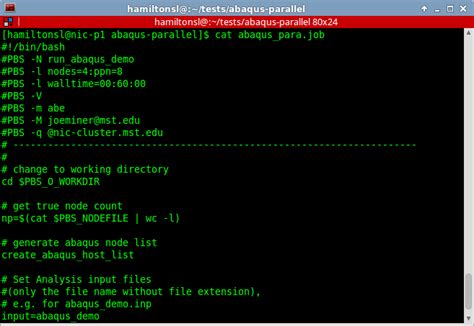 Abaqus Parallel Batch Itrss Research Support Solutions Missouri Sandt