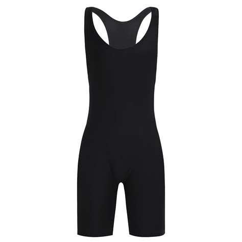 Buy Alvivi Mens Solid Modified Wrestling Singlet Boxer Briefs One
