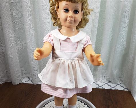 Chatty Cathy Doll 1962 Fair Condition With Playwear Mute Strawberry