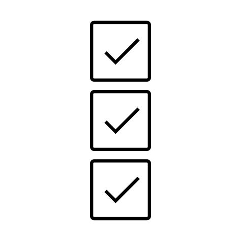 Simple Checkbox List Icon Vector 27739110 Vector Art At Vecteezy