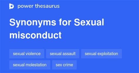 Sexual Misconduct Synonyms 272 Similar Words And Phrases
