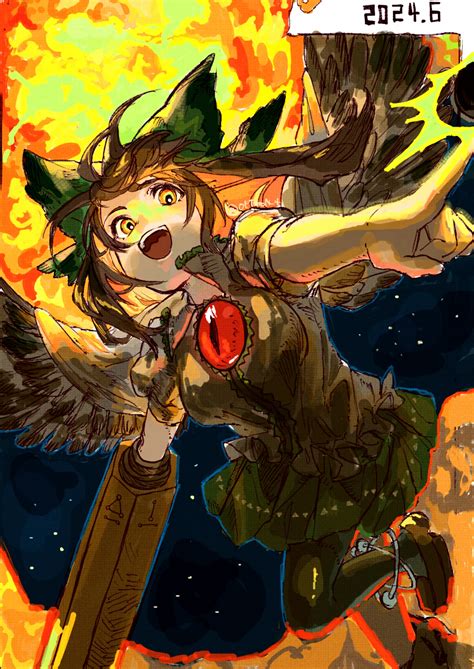 Reiuji Utsuho Touhou Drawn By Oftooon Danbooru