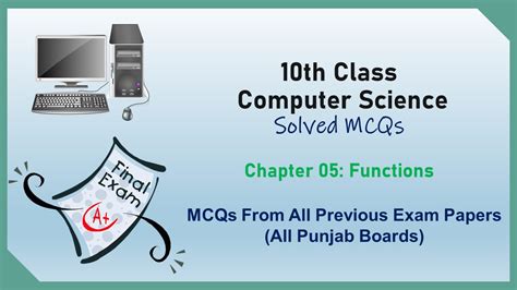 10th Class Computer Science Chapter 05 Solved Mcqs All Punjab Boards