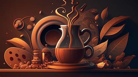 커피 포트 만화 일러스트 배경 커피 포트 커피 삽화 배경 일러스트 및 사진 무료 다운로드 Pngtree