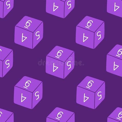 D8 D10 D12 D20 Dice For Board Games Seamless Pattern Rpg Dice Set For Table Game Vector Stock