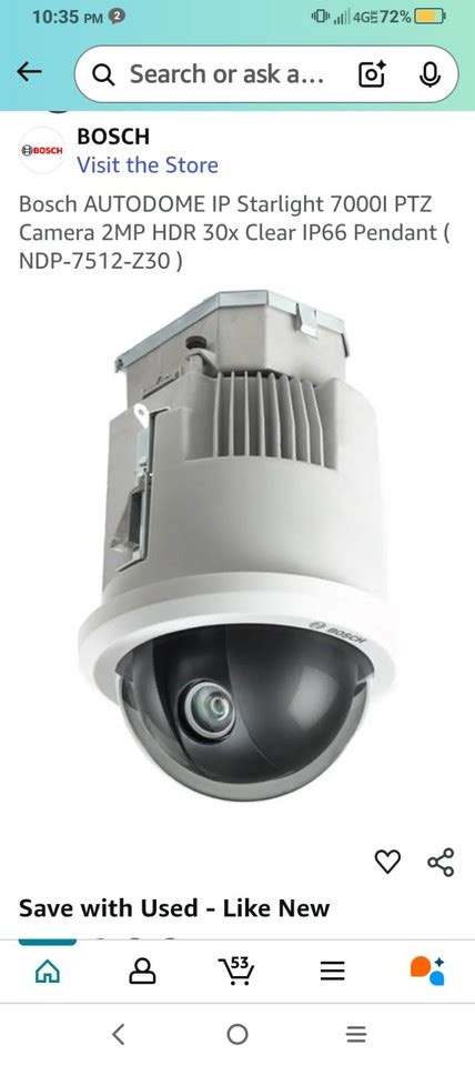 Bosch Autodome Ip Starlight 7000i 2mp Hdr Dome Camera White Ndp 7512