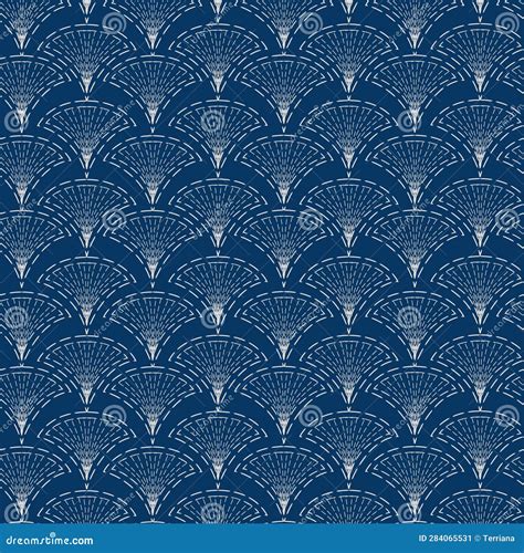 Seamless Sashiko Patterns Cartoon Vector 124460761