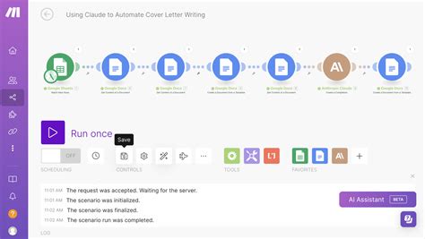 using make and claude to automate cover letter writing