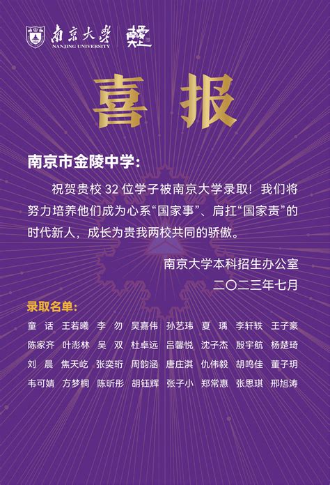 南京大学喜报2023年