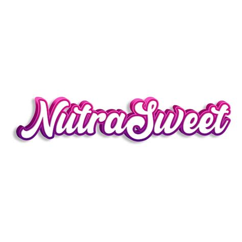 Premium Photo Nutrasweet Typography 3d Design Yellow Pink White