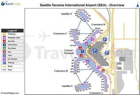 Seattle Map Airport