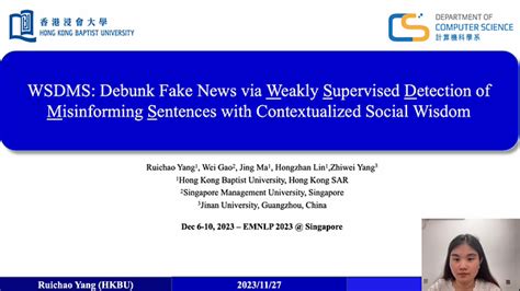 Underline Wsdms Debunk Fake News Via Weakly Supervised Detection Of Misinforming Sentences
