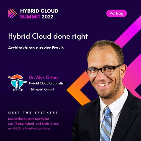 Dr Alex Ortner On Linkedin Cloud Hybridcloud Thinkport