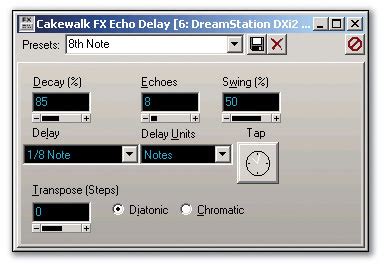 Sonar MIDI Plug Ins Effects