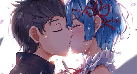 Rem And Natsuki Subaru Rezero Kara Hajimeru Isekai Seikatsu Drawn By