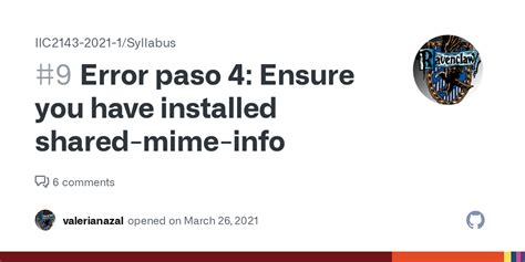 error paso 4 ensure you have installed shared mime info · issue 9