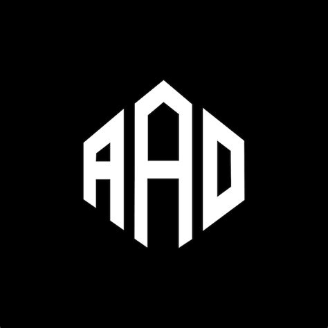 A A O アアオ のロゴデザインはポリゴン 多角形 とキューブ 立方体 の形状でa A A 六角形 ベクトル ベクトル ロゴのテンプレート白と黒の色a A O の