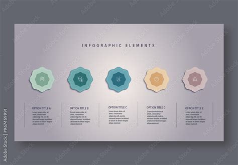 5 Step Workflow Infographic Stock Template Adobe Stock