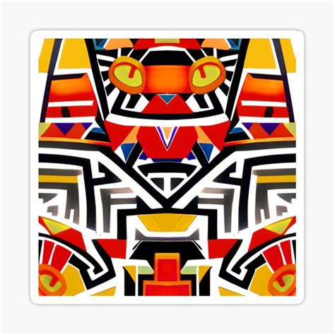 Traditional Igorot Inspired Tribal Pattern Ethnic Multicolor Sticker For Sale By