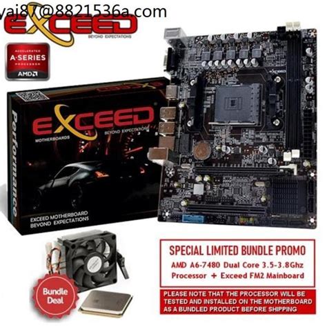 CPU AMD A Dual Core Processor Exceed ZX A M V Motherboard Value FM Processor