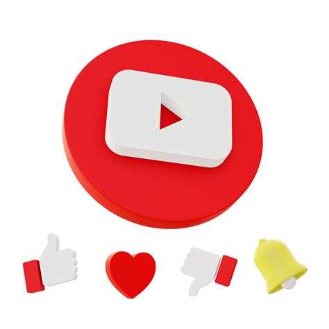 3d Illustration Icon Of Youtube Like With Bell Notification For Ui Ux Web Mobile App Social
