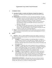 Argumentative Essay Outline Sexual Orientation Doc Bond Argumentative Essay Outline Sexual