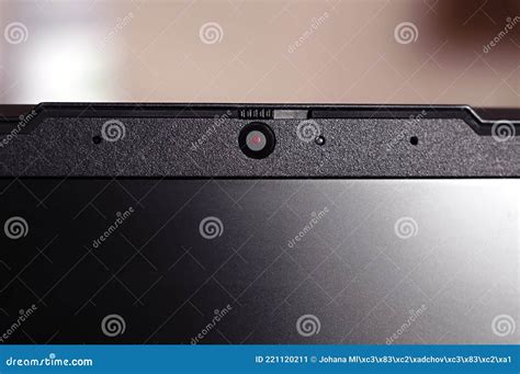 Laptop Built In Webcam Shutter For Security Video Calls Stock Image Image Of Audio