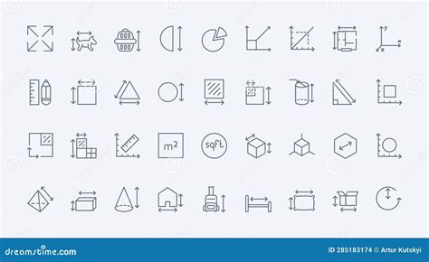 Measure Area Of Shape Square Triangle Circle And Rectangle Size Inside M2 Icon Measuring