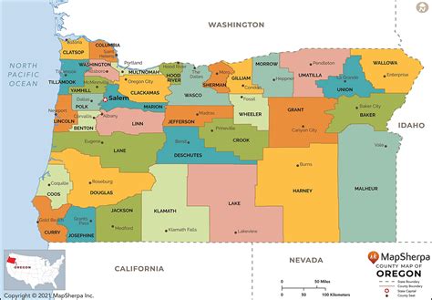 Large Map Of Oregon