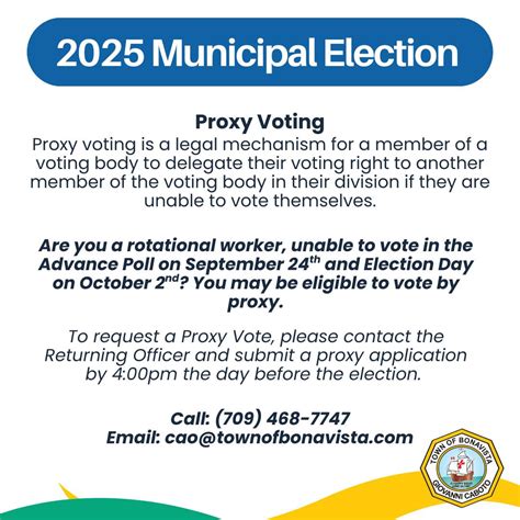 Proxy Voting Proxy Voting Is A Legal Town Of Bonavista Facebook