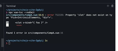Property Slot Does Not Exist On Type Pick · Issue 2726 · Vuejslanguage Tools · Github