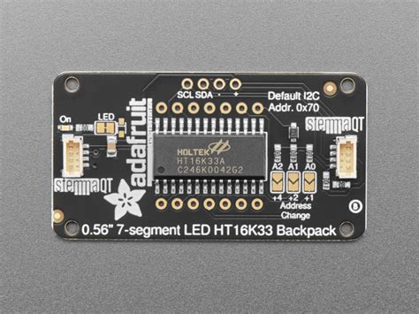 Adafruit 7 Segment Led Matrix Backpack Stemma Qt Qwiic Kiwi Electronics