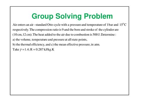 Solved Group Solving Problem Air Enters An Air Standard Chegg Com