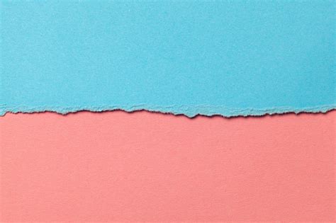 파란색과 분홍색 종이 배경은 반으로 수평으로 분할 남자와 여자의 두 반쪽 개념입니다 텍스트의 공간을 복사 합니다 0명에 대한 스톡 사진 및 기타 이미지 Istock