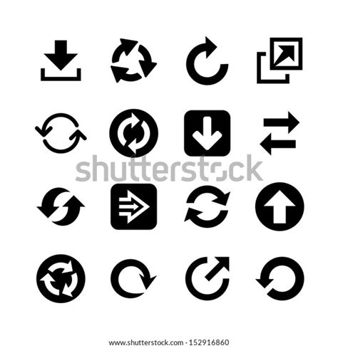 Flat Arrow Web Icons Icon Set Stock Vector Royalty Free Shutterstock