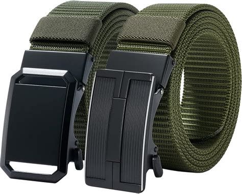 Lionvii Mens Ratchet Web Belts 2 Styles Of Belt Buckles