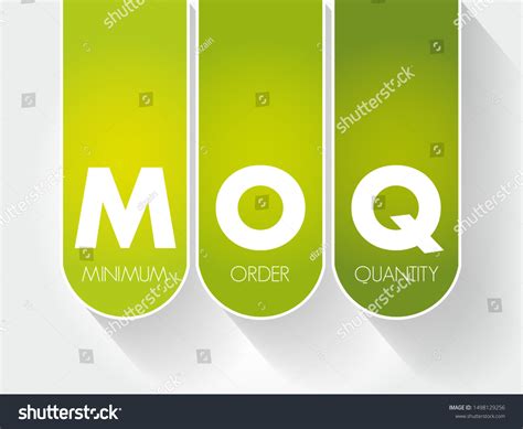 Moq Minimum Order Quantity Acronym Business Stock Vector Royalty Free 1498129256 Shutterstock