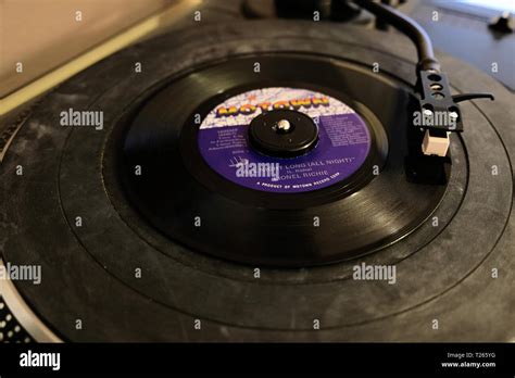45 Rpm Vinyl Record Of Lionel Richies Song All Night Long All Night Released In 1983 By