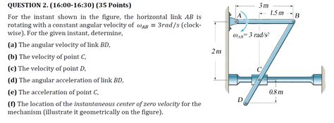 For The Instant Shown In The Figure The Horizontal